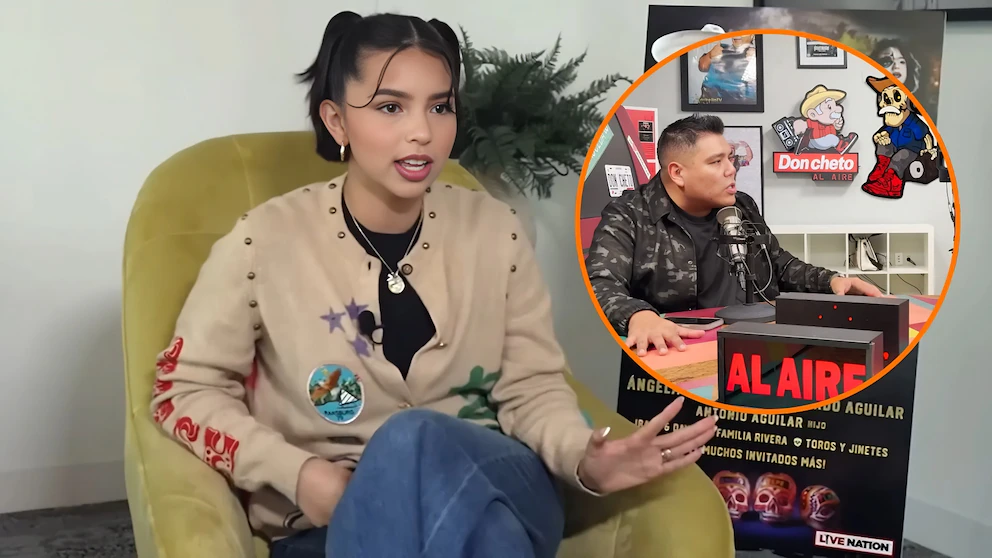 ¿Ángela Aguilar se retira de una entrevista cuando le preguntaron de Cazzu?