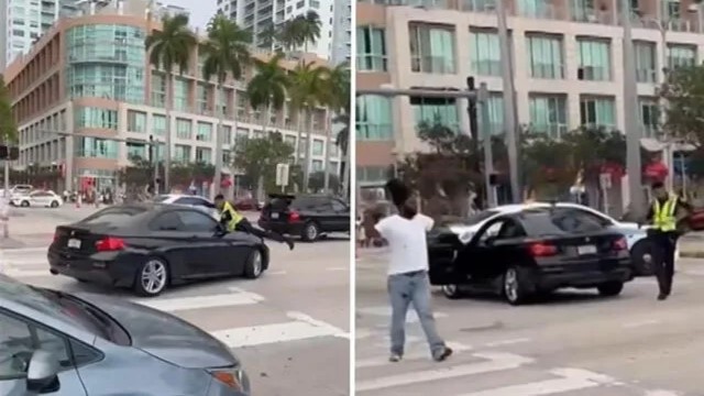 Impactante: Policía de Miami dispara desde el capó de un auto en marcha ...