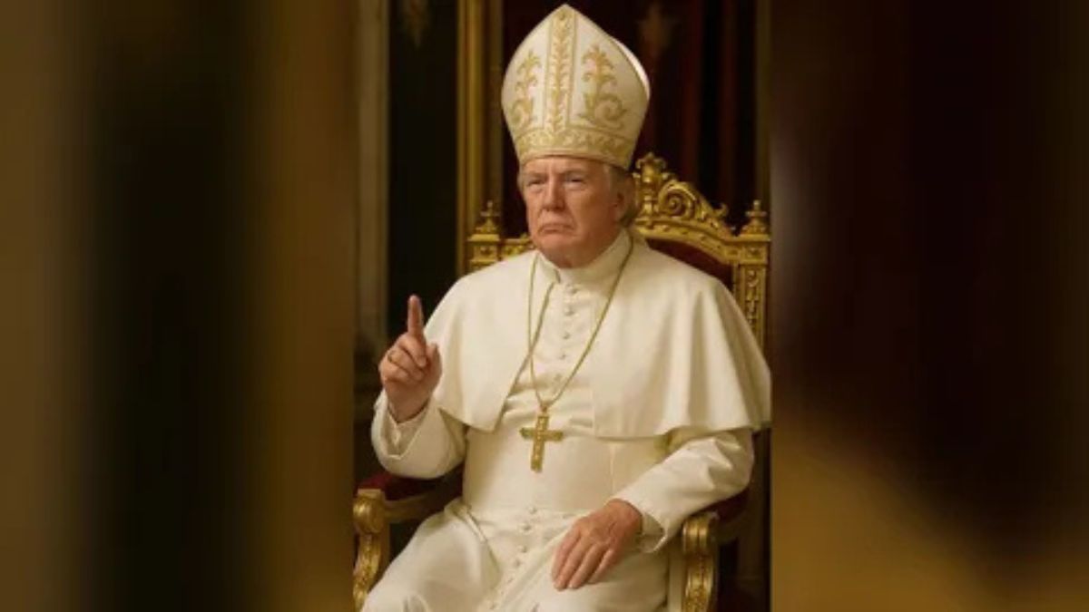 A días del cónclave, Trump publica una foto vestido de Papa y desata la ...