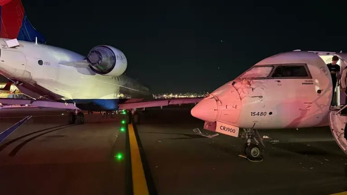 Dos aviones chocan en tierra en el aeropuerto LaGuardia en Nueva York - Mediatiko