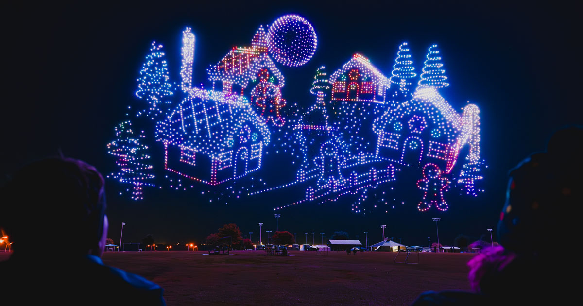 Un cielo milagroso en Texas: 5.000 drones recrean el nacimiento de ...