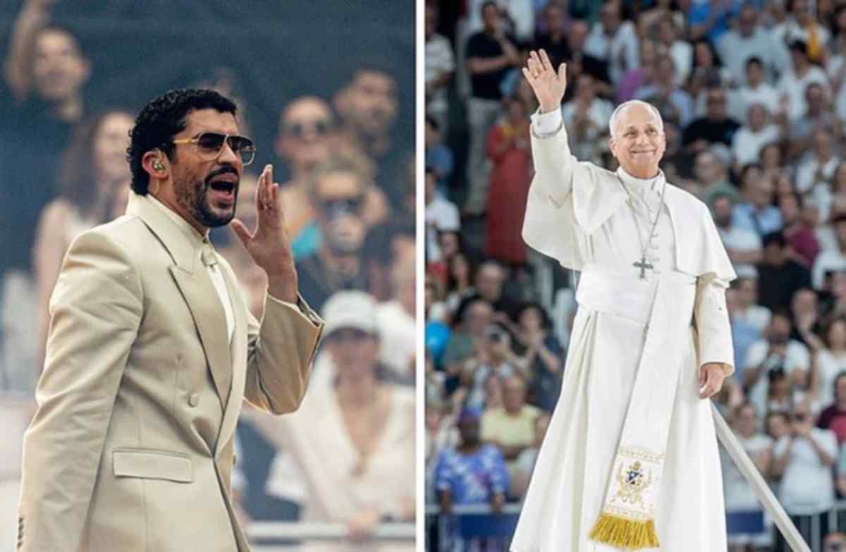 El papa saludó a Bad Bunny y a su familia en el estadio madrileño ...